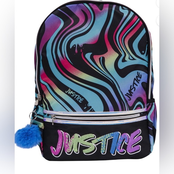 Justice | Accessories | Justice Girls 7 Laptop Backpack With Pom Key ...